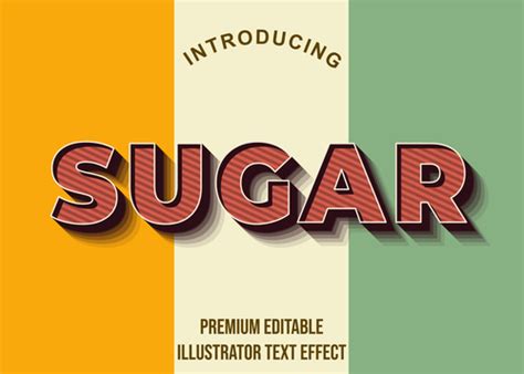 Tricolor Editable Font Effect Text Illustration Vector Free Download
