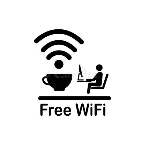 Free Zone Wi Fi Icon In The Coffee Shop Stock Vector Illustration Of News Signal 258701456