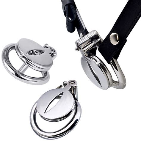 Flat Button Screw Secret Chastity Cage With Belt Chastity Devices