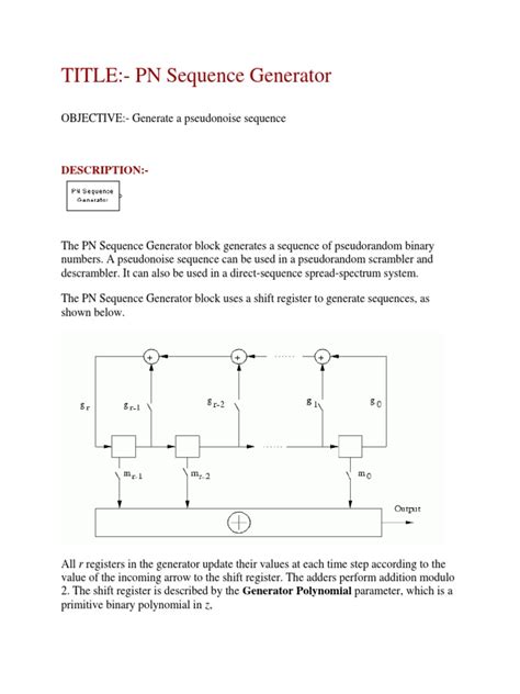 title pn sequence generator description pdf vector space polynomial