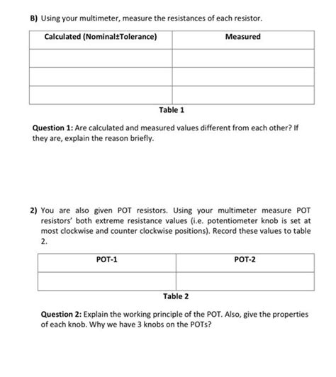 Solved Objectives 1 To Learn The Resistor Values Reading
