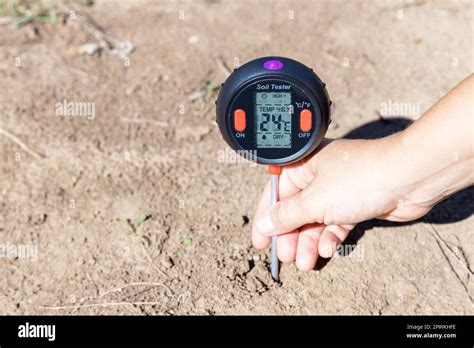 Measuring Temperature Moisture Content Of The Soil Environmental Humidity And Illumination