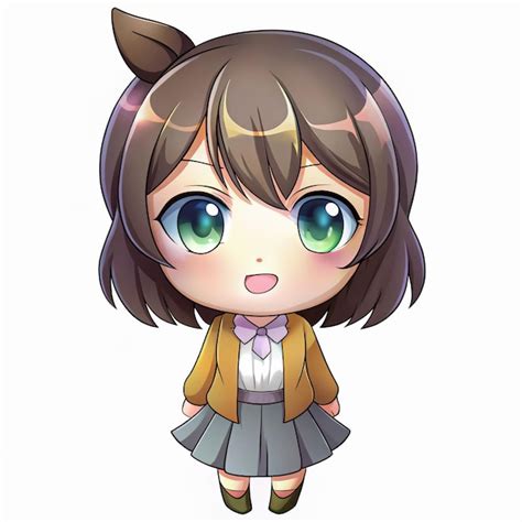 Chibi Kawaii Illustration Featuring Adorable Oversized Characters With