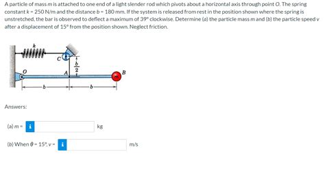Answered A Particle Of Mass M Is Attached To One… Bartleby