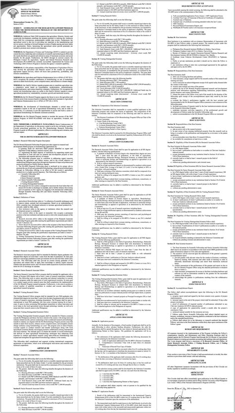 Dar — Memorandum Circular No 26