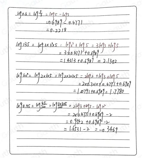 solved known that log 2 0 3010 log 3 0 4771 and log 5 0 6989