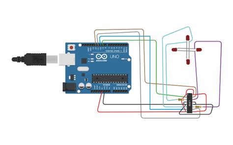 Circuit Design Stepper Motor Using Leds One Phase Tinkercad