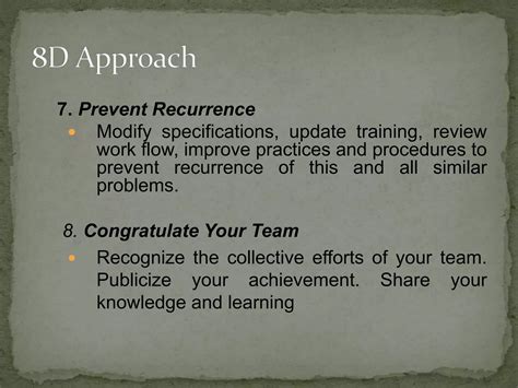 8d Approach To Problem Solving Pptx