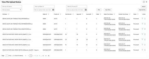 view file upload status
