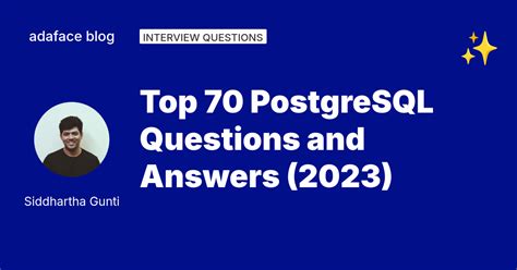 Top 70 Postgresql Questions And Answers 2023