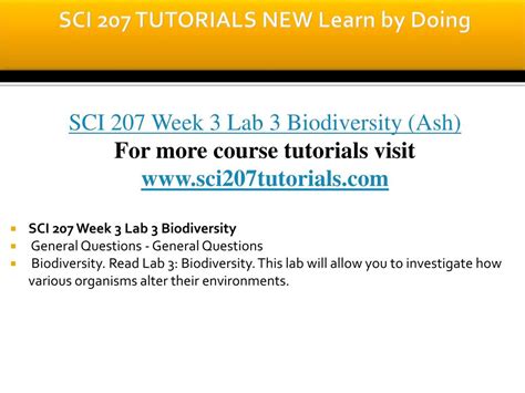 Ppt Sci 207 Tutorials New Learn By Doing