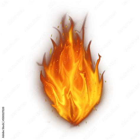 Realistic Burning Fire Flames Burning Hot Sparks Realistic Fire Flame