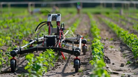 Autonomous Robot Planting Seeds In Perfectly Spaced Rows For Smart