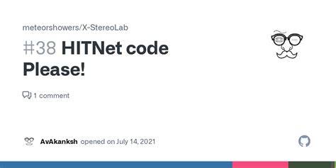HITNet Code Please Issue Meteorshowers X StereoLab GitHub