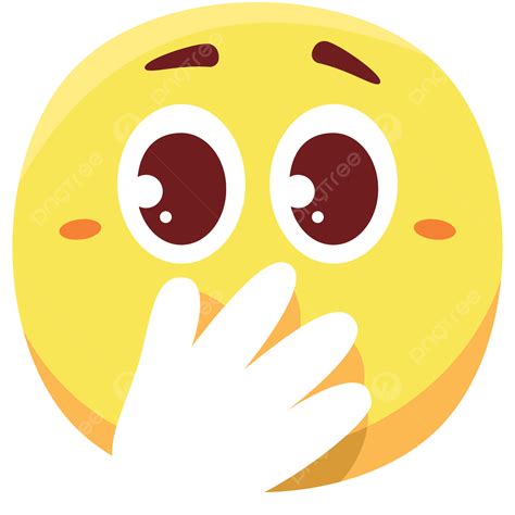 Gambar Emoji Ekspresi Wajah Kuning Yang Lucu Oops Imut Kuning Ups Png Dan Vektor Dengan