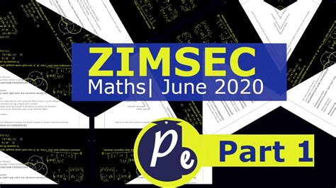 Zimsec Olevel Maths June 2020 Paper 1 Part 1 Youtube