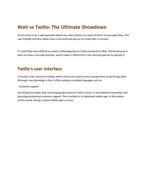 Ppt Wati Vs Twilio Finding Your Ideal Twilio Alternative Powerpoint Presentation Id13690497