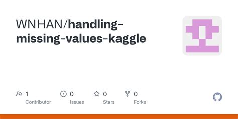 Github Wnhanhandling Missing Values Kaggle