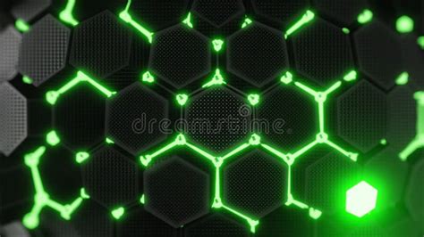 Green Hexagonal Pattern Background With Futuristic Design Perfect For Tech And Digital