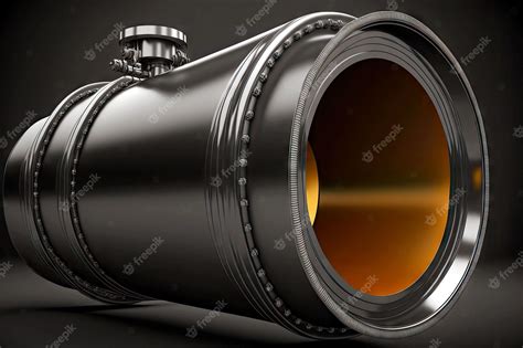 Premium Photo Metal Black Empty Pipeline For Transportation Of