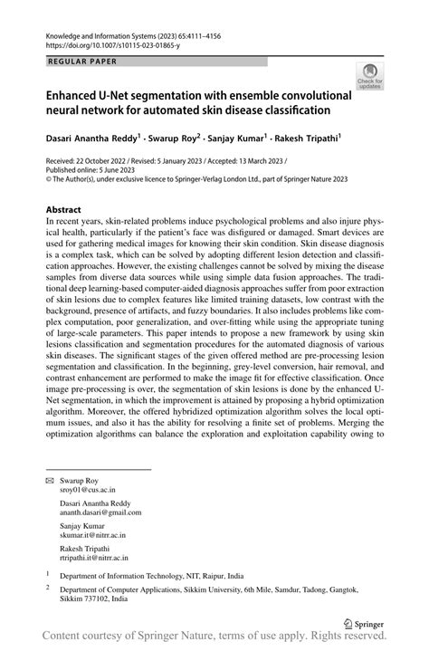 enhanced u net segmentation with ensemble convolutional neural network
