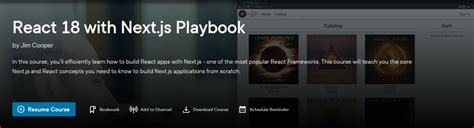 New Next Js Course React 18 With Next Js Playbook