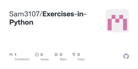 github sam3107 exercises in python