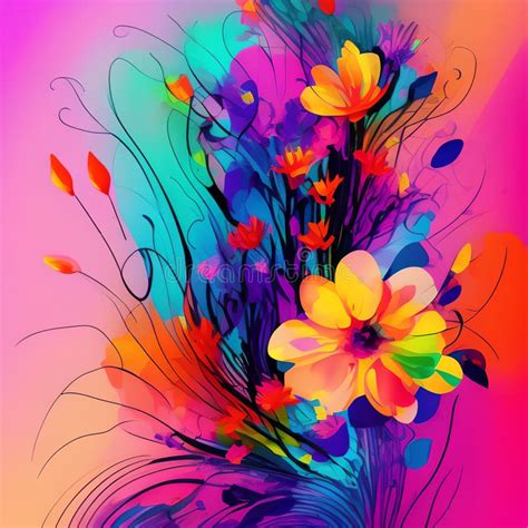 Abstract Floral Design Generative Ai Illustration Stock Illustration Illustration Of Abstract