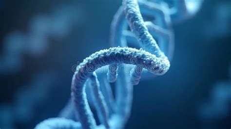 Abstract Animated Dna Strand Molecular Structure Biomedical Research Visualization Stock