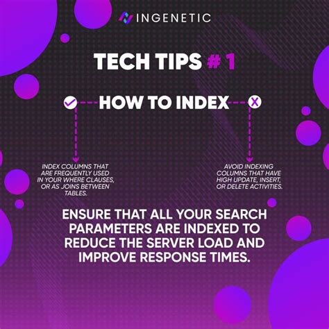 Ingenetic Lab On Linkedin Techtips Ingenticslab Databaseoptimization