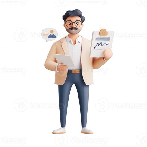 Professional Man Analyzing Data With Charts And Reports In A Modern