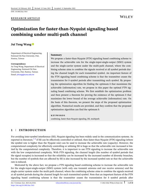 Optimization For Faster‐than‐nyquist Signaling Based Combining Under