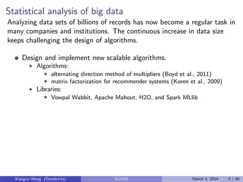 Scalable Simple Random Sampling Algorithms Ppt