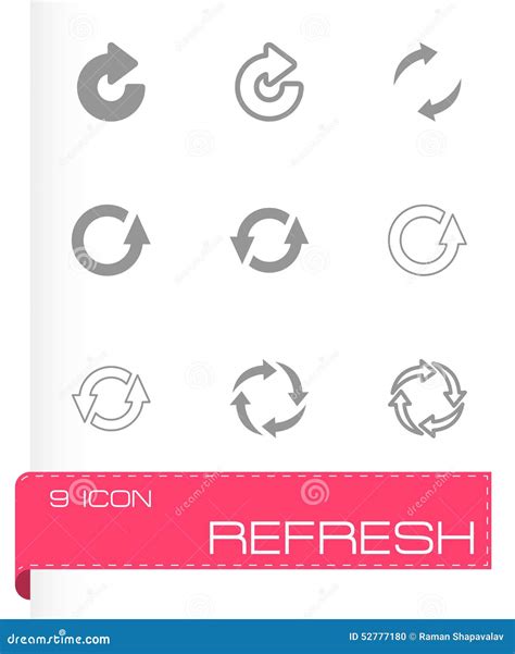 Vector Refresh Icon Vector Set Vector Shape Restart Button Sync Symbol Navigation Element