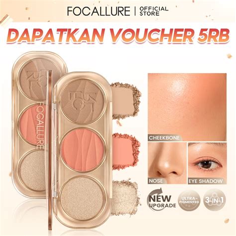 Jual Focallure Pro Sculpt 3 In 1 3d Palette Highlighter And Contour