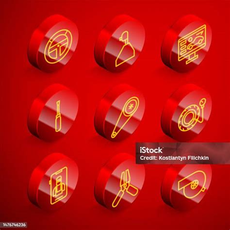 설정 라인 스티어링 휠 기어 시프터 자동차의 진단 상태 드라이버 타이밍 벨트 키트 타이어 압력 게이지 온라인 서비스 및 자동차 배터리 점퍼 전원 케이블 아이콘 벡터 계기판