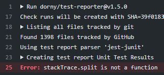 Java JUnit Support Issue Dorny Test Reporter GitHub