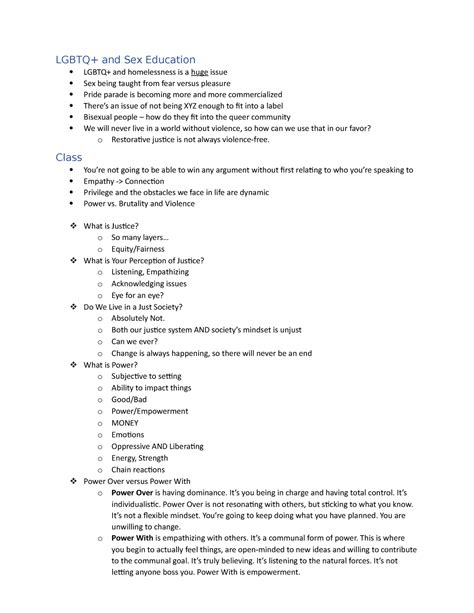 Notes Prof Tomas Ramirez LGBTQ And Sex Education LGBTQ And Homelessness Is A Huge Issue