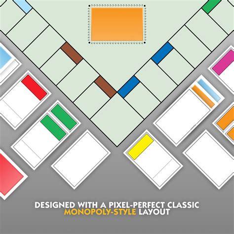 Blank Monopoly Board Template Editable Game Board Customizable