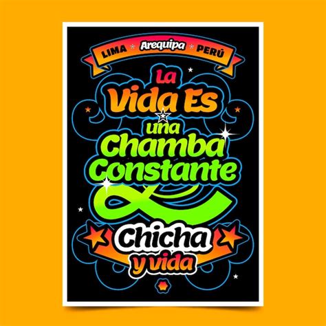 Free Vector Chicha Art Poster Design