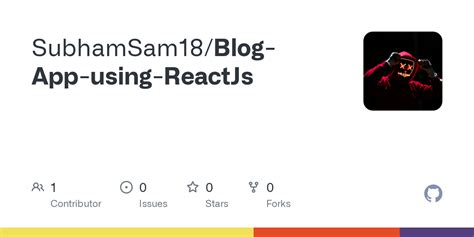 GitHub SubhamSam Blog App Using ReactJs