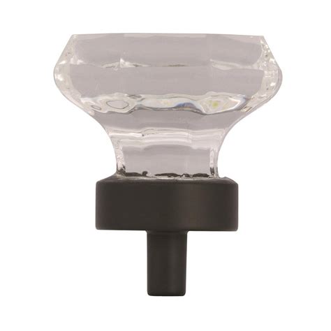 Luminous Collection 1 14 Glass Knob In Black Bronze With Glass By