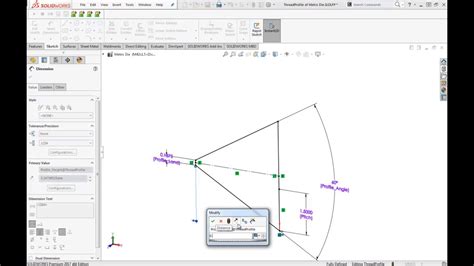 SOLIDWORKS Hints Tips Adding A Custom Thread YouTube