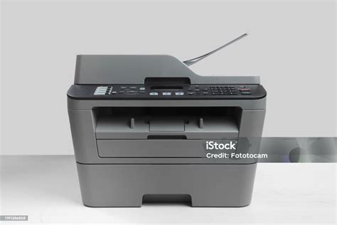 다기능 프린터 복사기 사무실 테이블스캐너 뒤에 회색 벽 가구에 대한 스톡 사진 및 기타 이미지 가구 검은색 고급 Istock