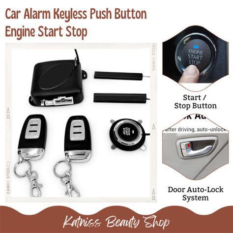 Jual Car Keyless Entry Engine Start Alarm System Push Button Remote