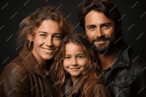 Three People Smiling Together For A Photograph Premium Ai Generated Image