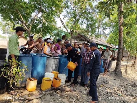 မော်လမြိုင်ကျွန်းမြို့နယ်၌ ရေရှားပါးလျက်ရှိသည့် ကျေးရွာများသို့ သောက်သုံးရေများ ဖြန့်ဝေလှူဒါန်း