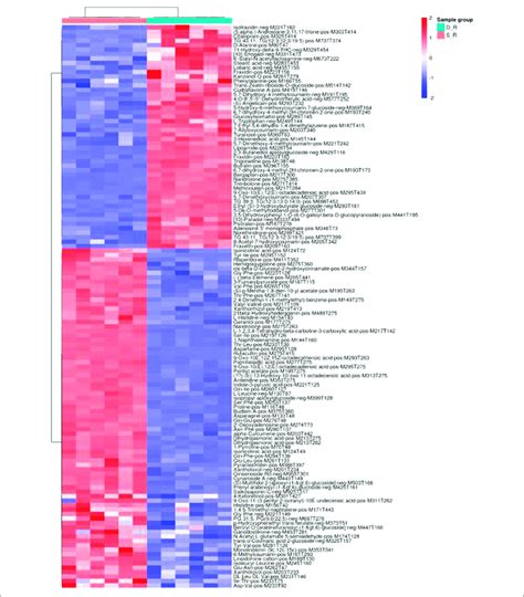 Results Of Hierarchical Clustering Analysis Of Altered Metabolite