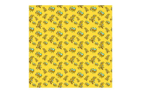 Cartoon Bees Pattern Clipart Graphic By Designer Man · Creative Fabrica