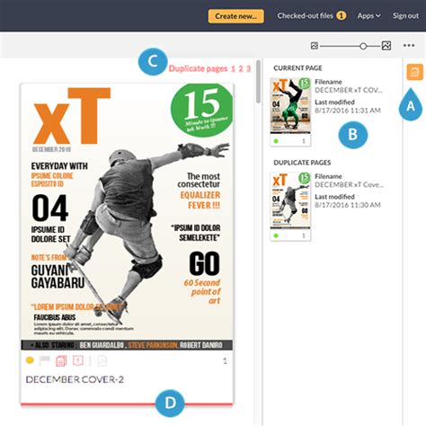 Managing Duplicate Pages In The Publication Overview Application Of Studio Home